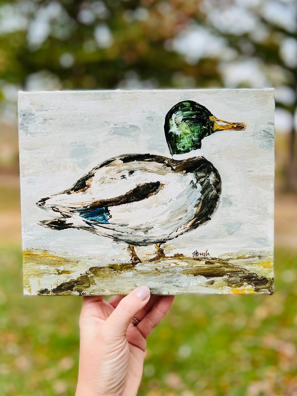 Duck Art Print Mallard Duck Art Duck Hunters Painting - Etsy