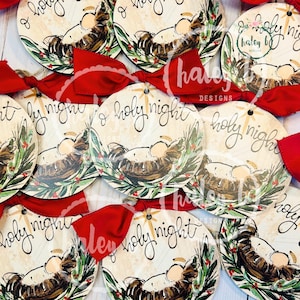 Nativity Christmas Ornament, Nativity Ornament, Manger Ornament ...