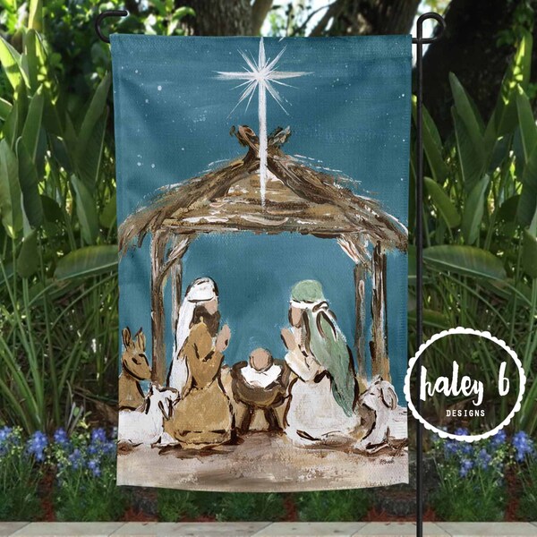 Nativity House Flag - Etsy