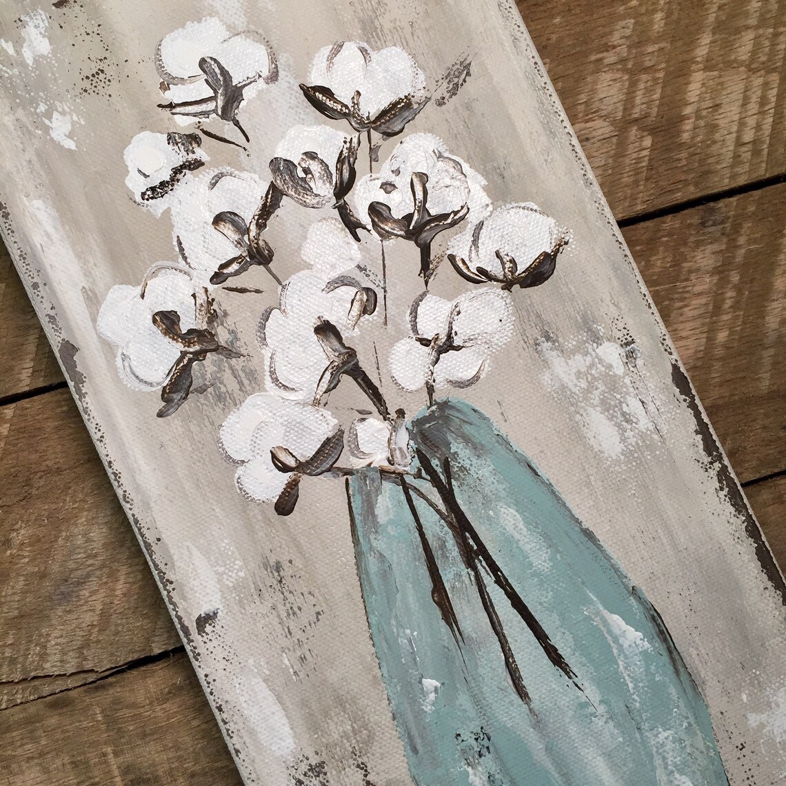 Cotton Art Print, Cotton Stalks in Vase, Cotton Decor, Farmhouse Decor ...