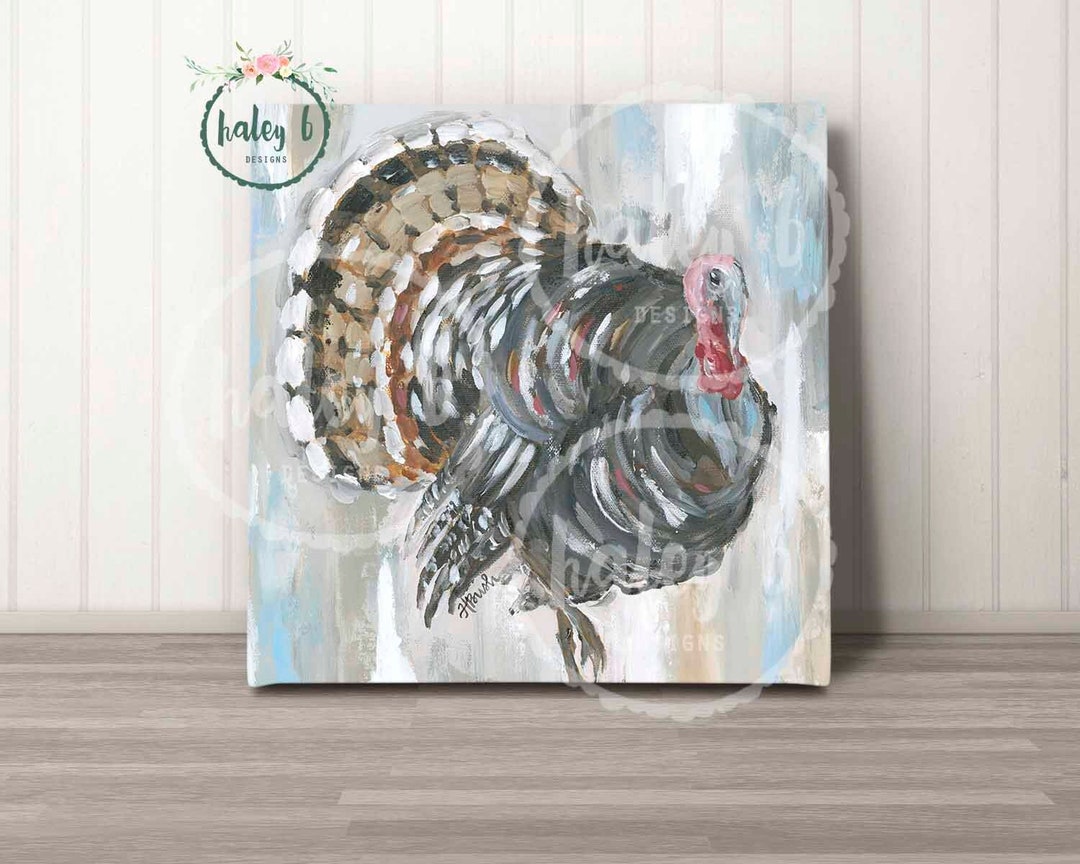 Turkey Print, Wild Turkey Art, Turkey Painting, Wildlife Painting ...