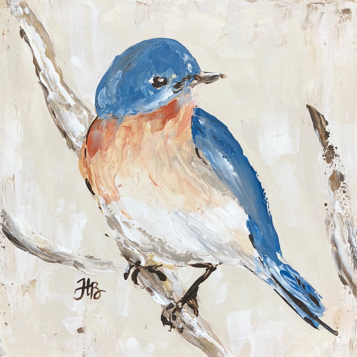 Bluebird Art Print, Bluebird Painting, Bird Lover, Birders, Bird Art ...