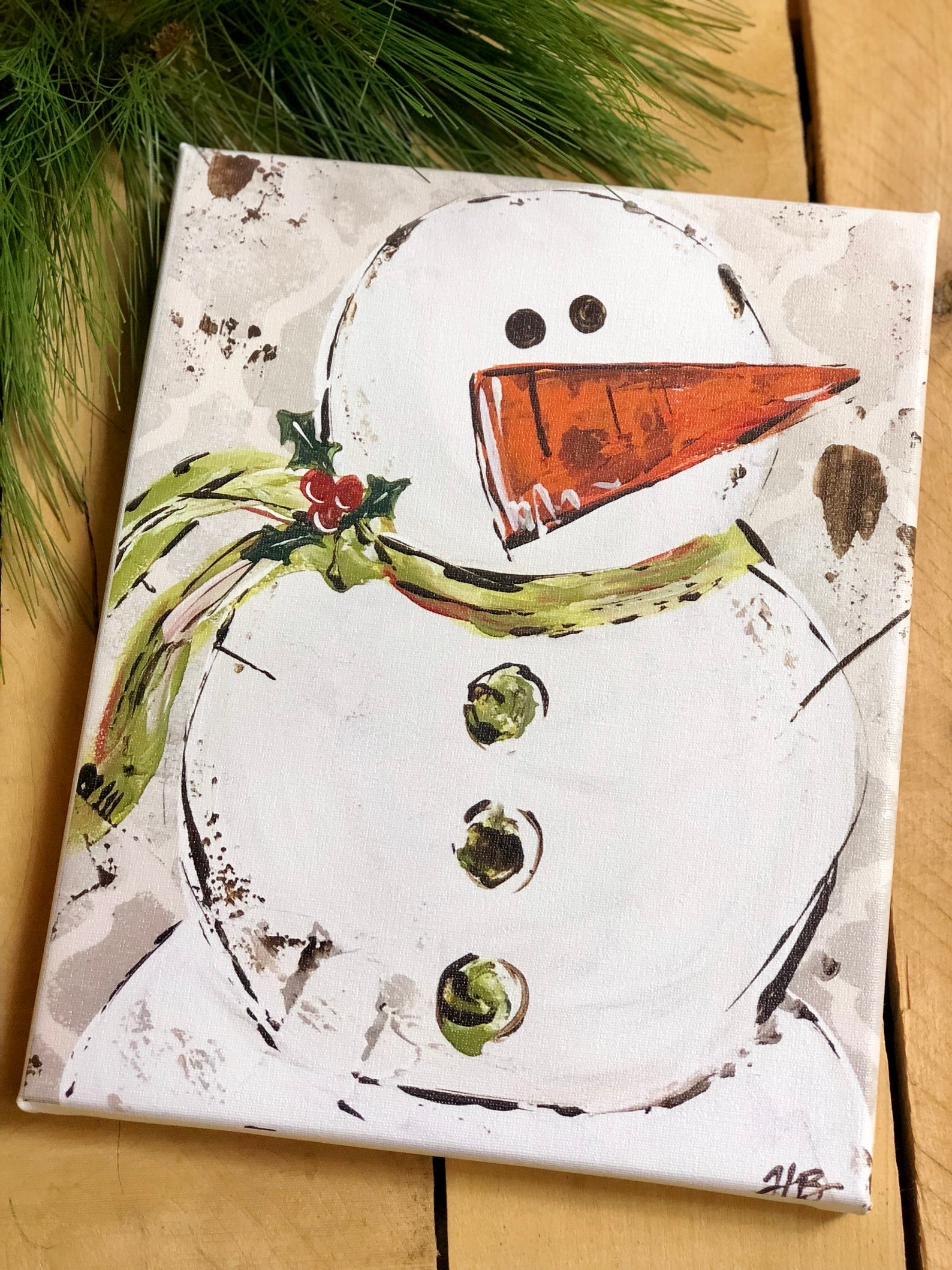 Snowman Art, Snowman Painting, Snowman Decor, Christmas Decor ...