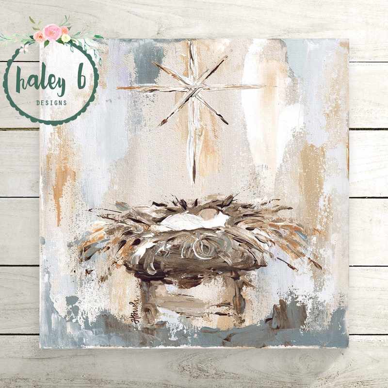Manger Scene Painting - Etsy