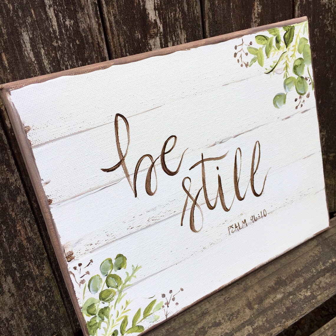 Be Still Art Print Verse Art Greenery Faith Gift Be Still | Etsy