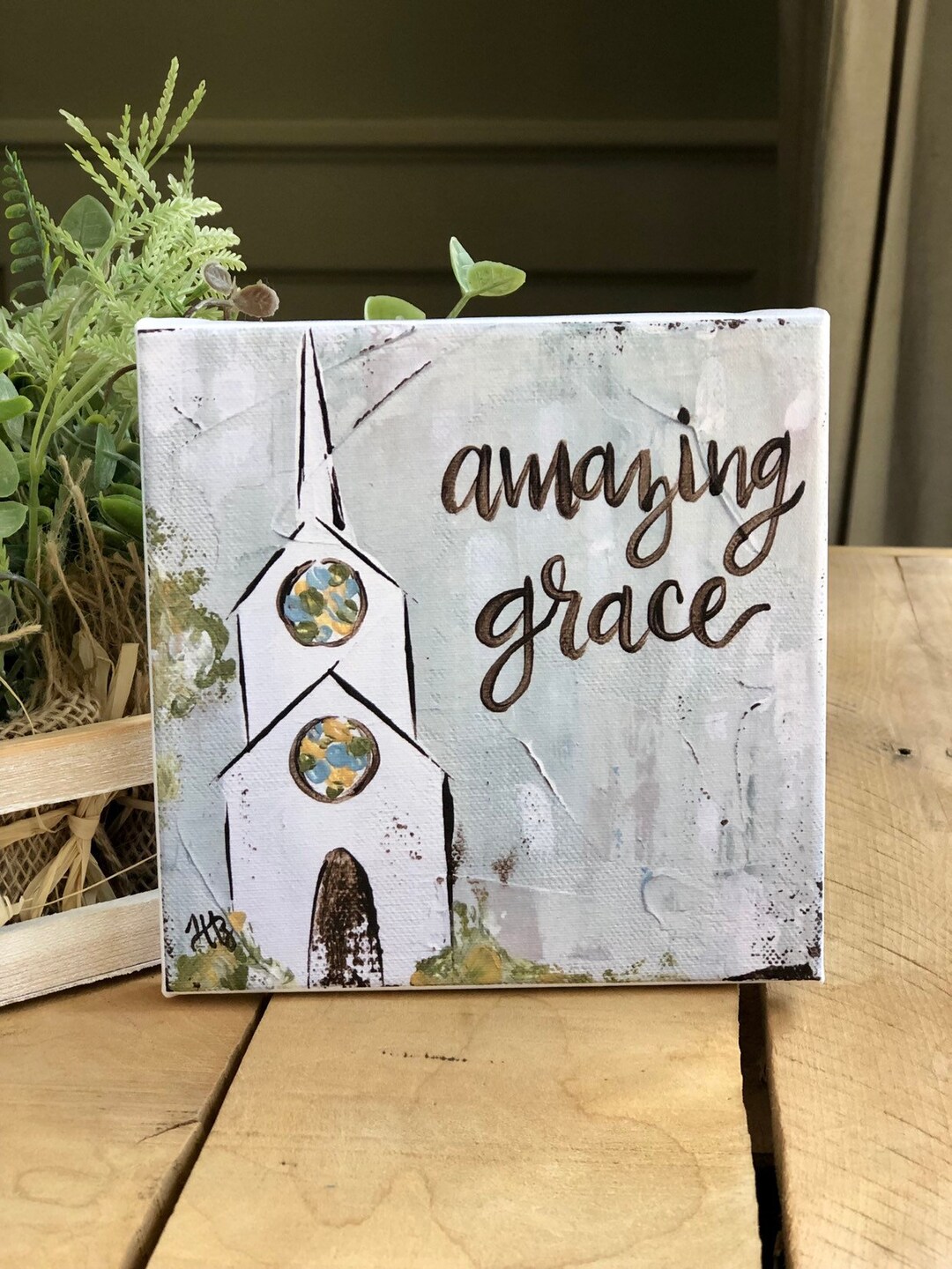 Amazing Grace Art Print, Church Art, Church Painting, Old Hymn Art ...