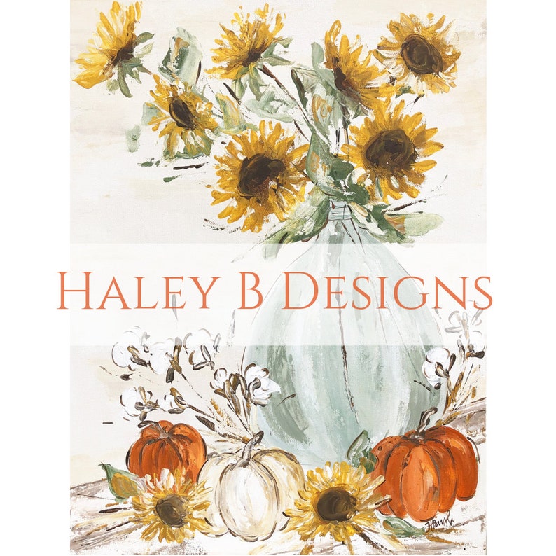 Fall Sunflower Art Print, Sunflower Painting, Giclee Print, Sunflower ...