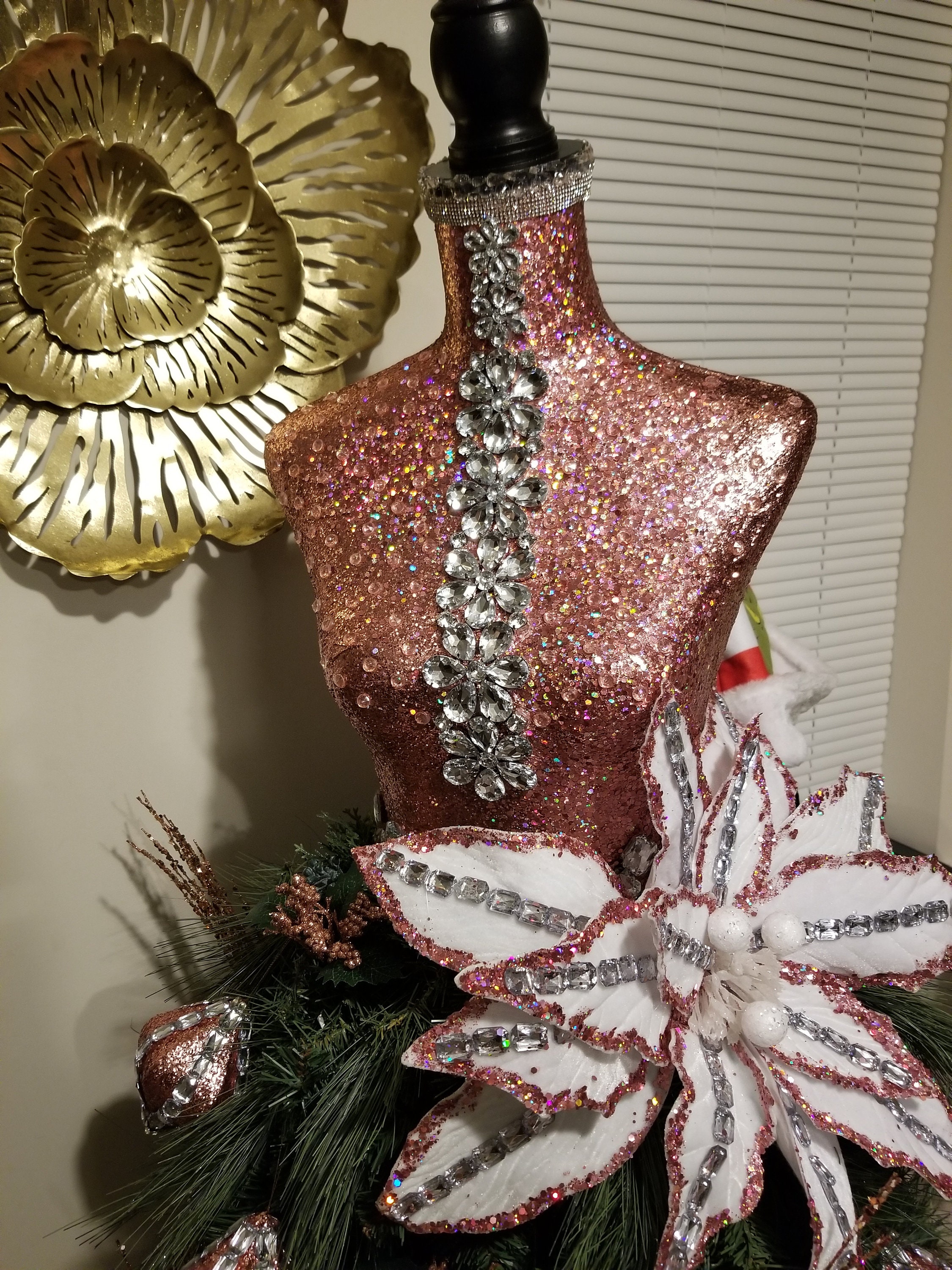 Embellished 58 Inch Rose Gold Mannequin Dress Form With - Etsy