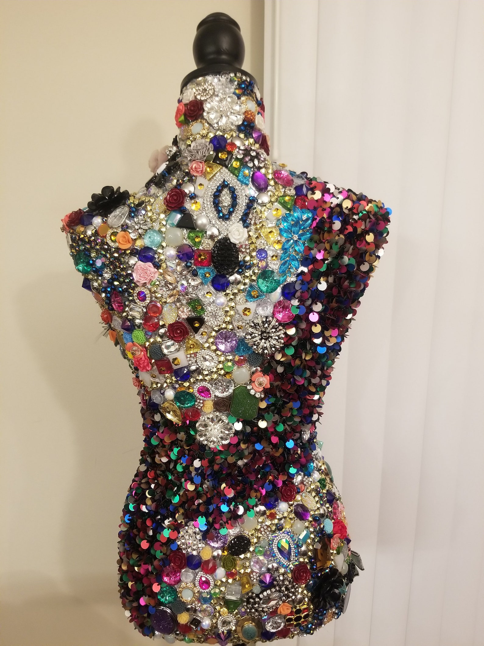 Embellished Mannequin Dress Form With Detachable Floral Train - Etsy