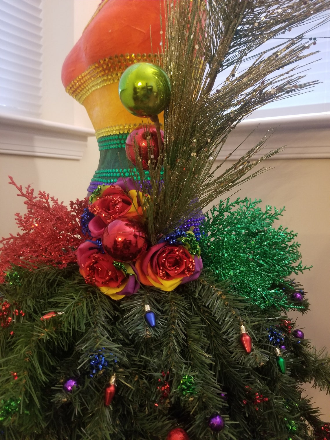 Mannequin/ Christmas Manniquin/ Dress Form/Rainbow Christmas | Etsy
