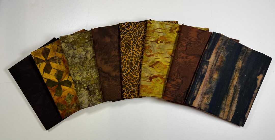 FABULOUS! Earth Tones Batiks Fat Quarter Bundle (8) - Etsy