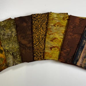 FABULOUS! Earth Tones Batiks Fat Quarter Bundle (8) - Etsy
