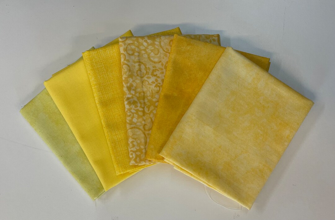 Shades of Yellow Fat Quarter Bundle (6) - Etsy