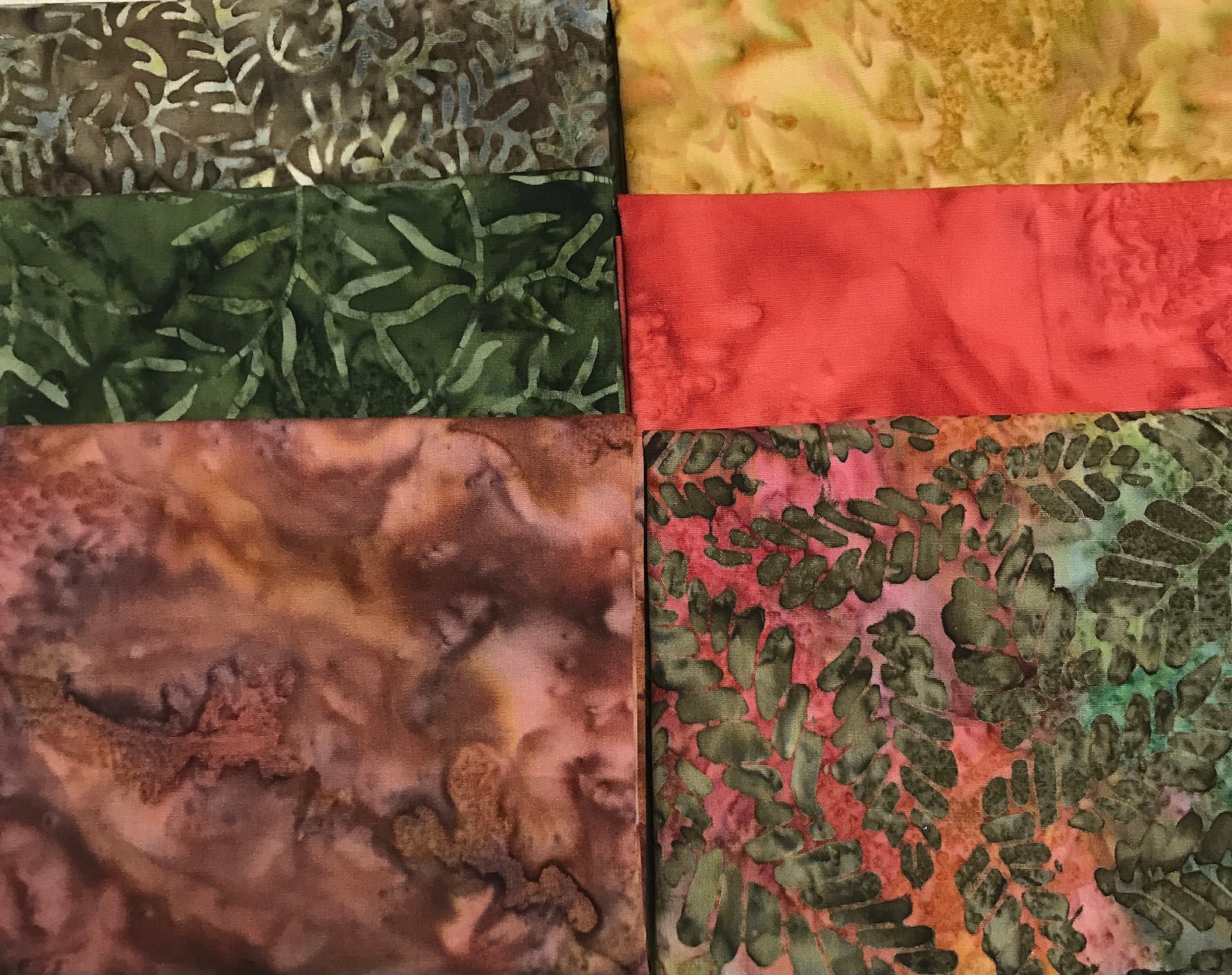 Fall Leaves Batik Fat Quarter Bundle 6 | Etsy