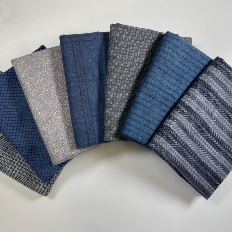 Fat Quarter Blue Grey - Etsy