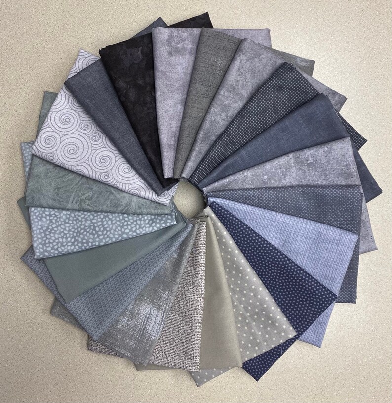 GORGEOUS Shades of Gray Fat Quarter Bundle 20 - Etsy