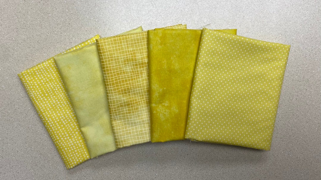 ONE LEFT! Dusty Yellow Fat Quarter Bundle (5) - Etsy
