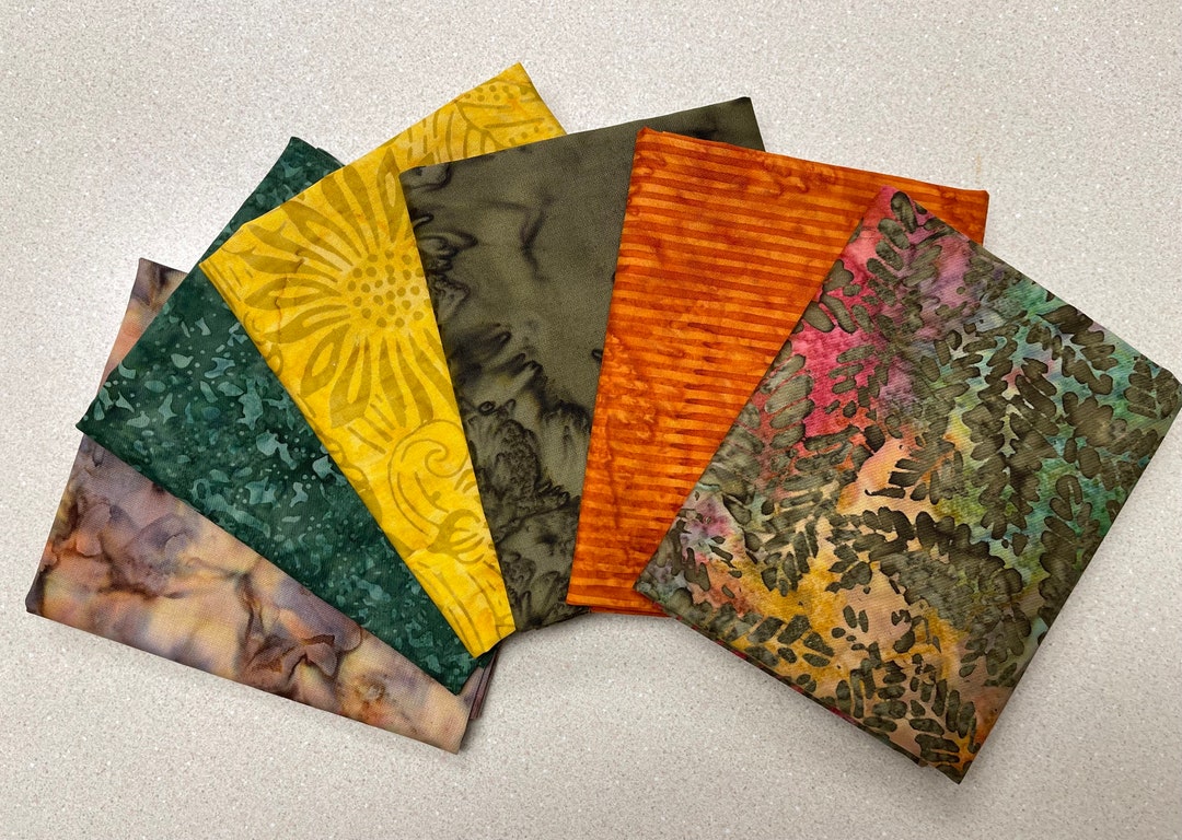 Fall Leaves Batik Fat Quarter Bundle (6) - Etsy