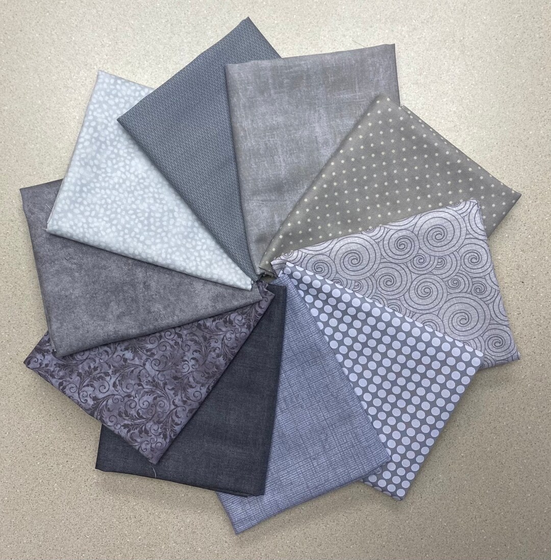 Basic Grey Fat Quarter Bundle (10) - Etsy