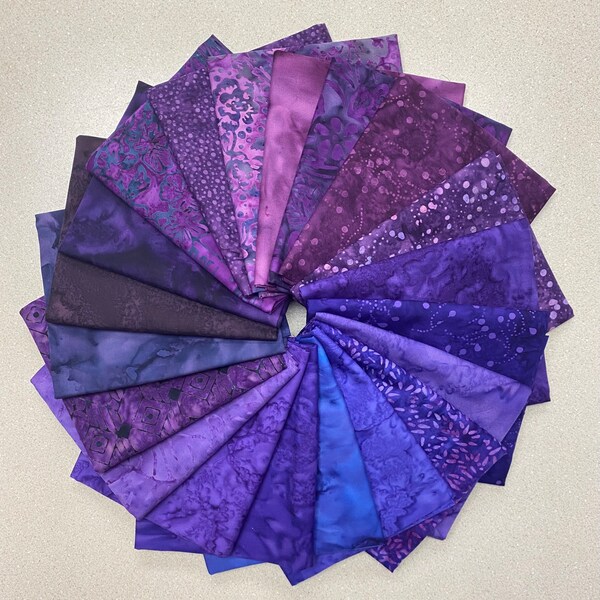 Purple Batik Fabric - Etsy