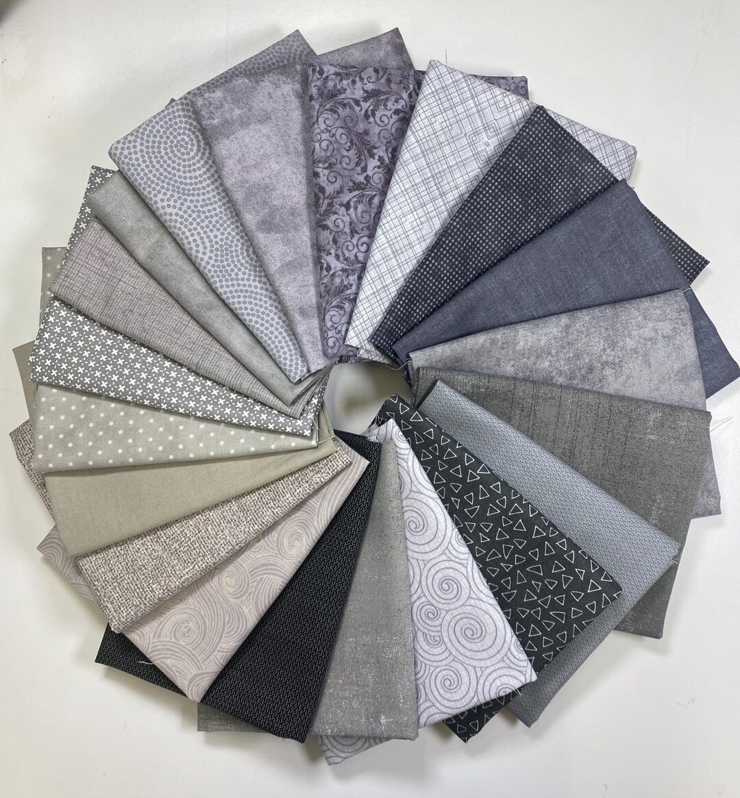 GORGEOUS Shades of Gray Fat Quarter Bundle 20 - Etsy