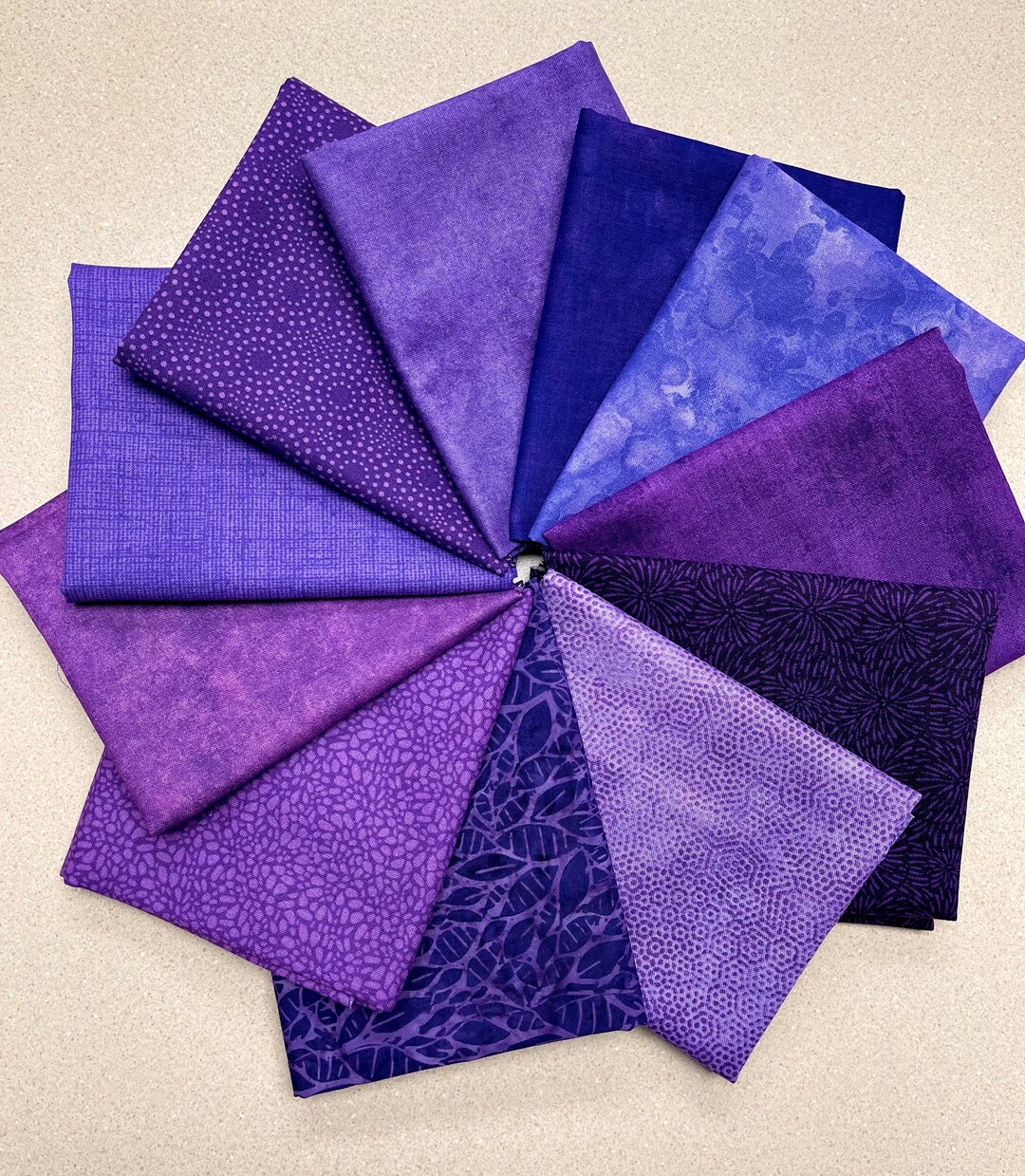 HAPPY Pop of Purple Fat Quarter Bundle 11 - Etsy