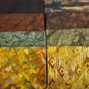 FABULOUS! Earth Tones Batiks Fat Quarter Bundle (8) - Etsy