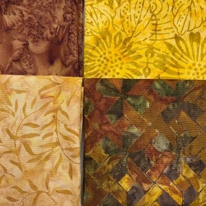 FABULOUS Earth Tones Batiks Fat Quarter Bundle 9 - Etsy