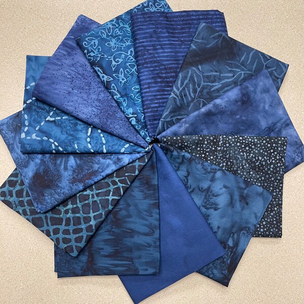 Dark Blue Fat Quarters - Etsy