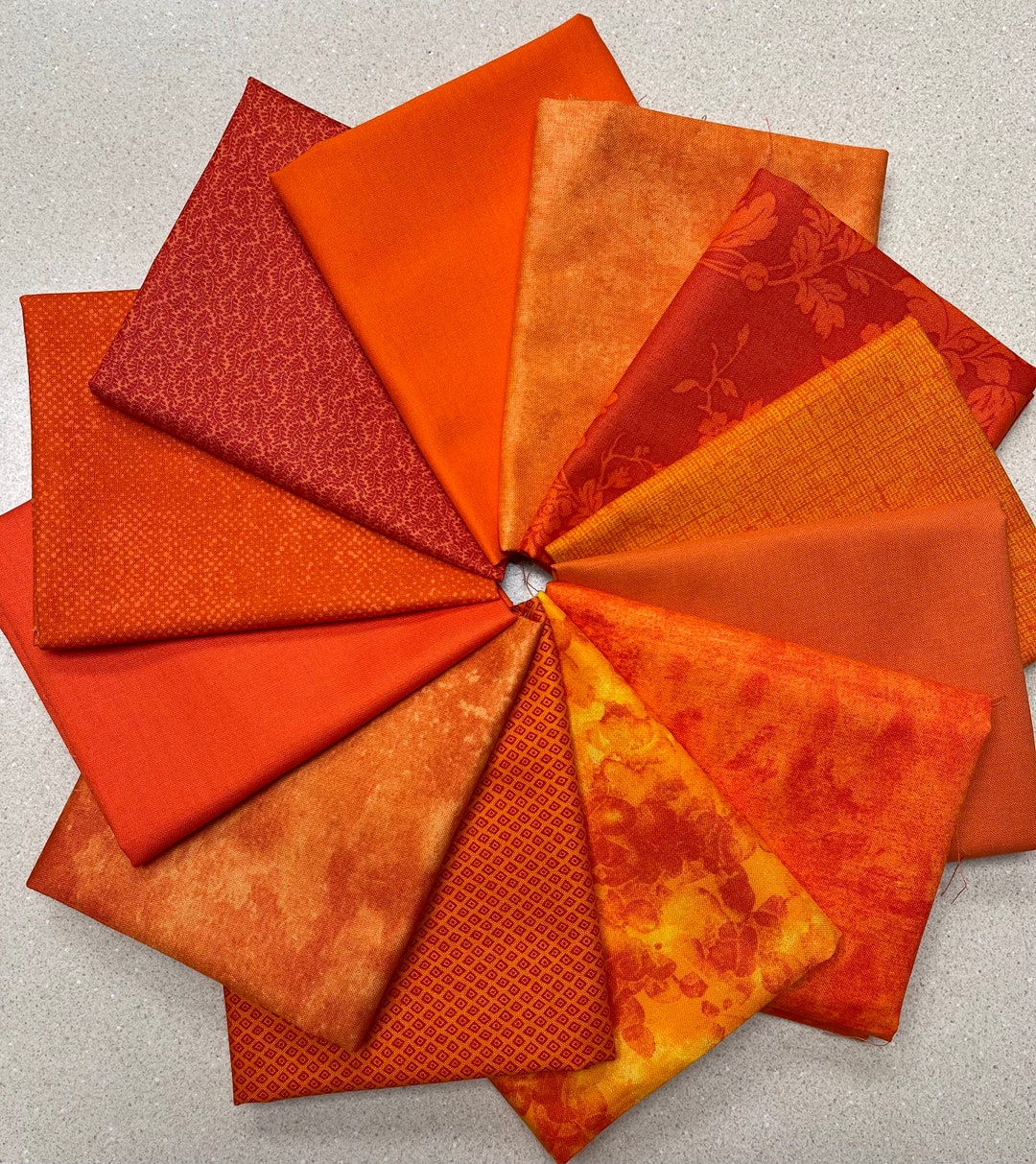 Orange Fat Quarter Bundle (12) - Etsy