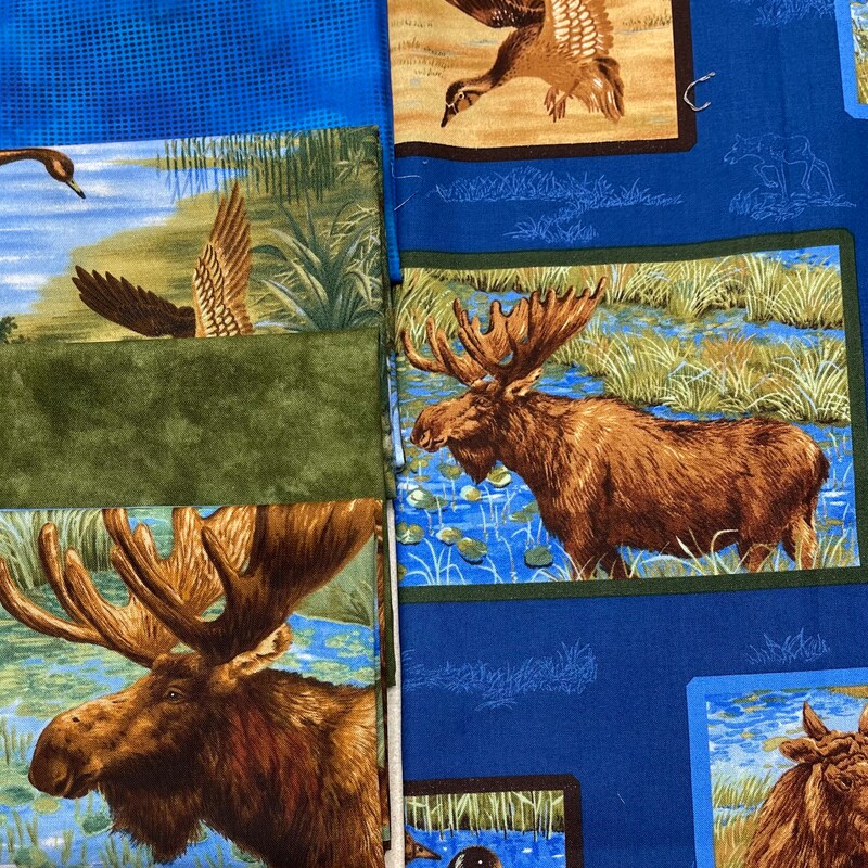 Blue Moose Fabric - Etsy