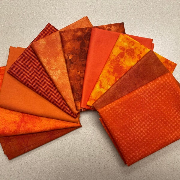Fat Quarter Bundle Orange - Etsy