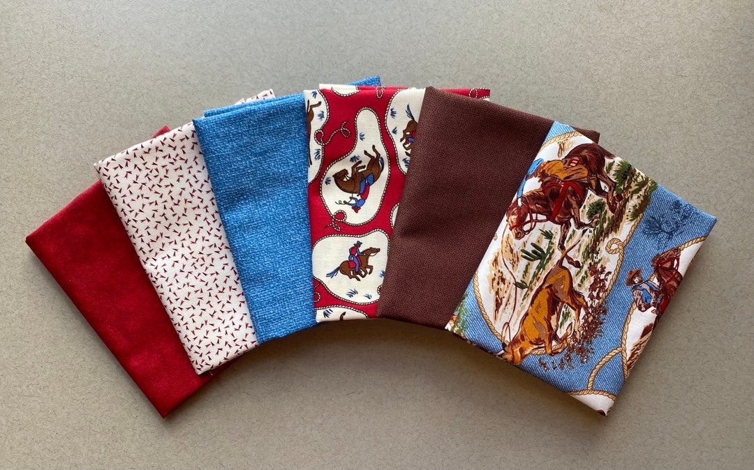 Wild West Cowboys Fat Quarter Bundle 6 - Etsy