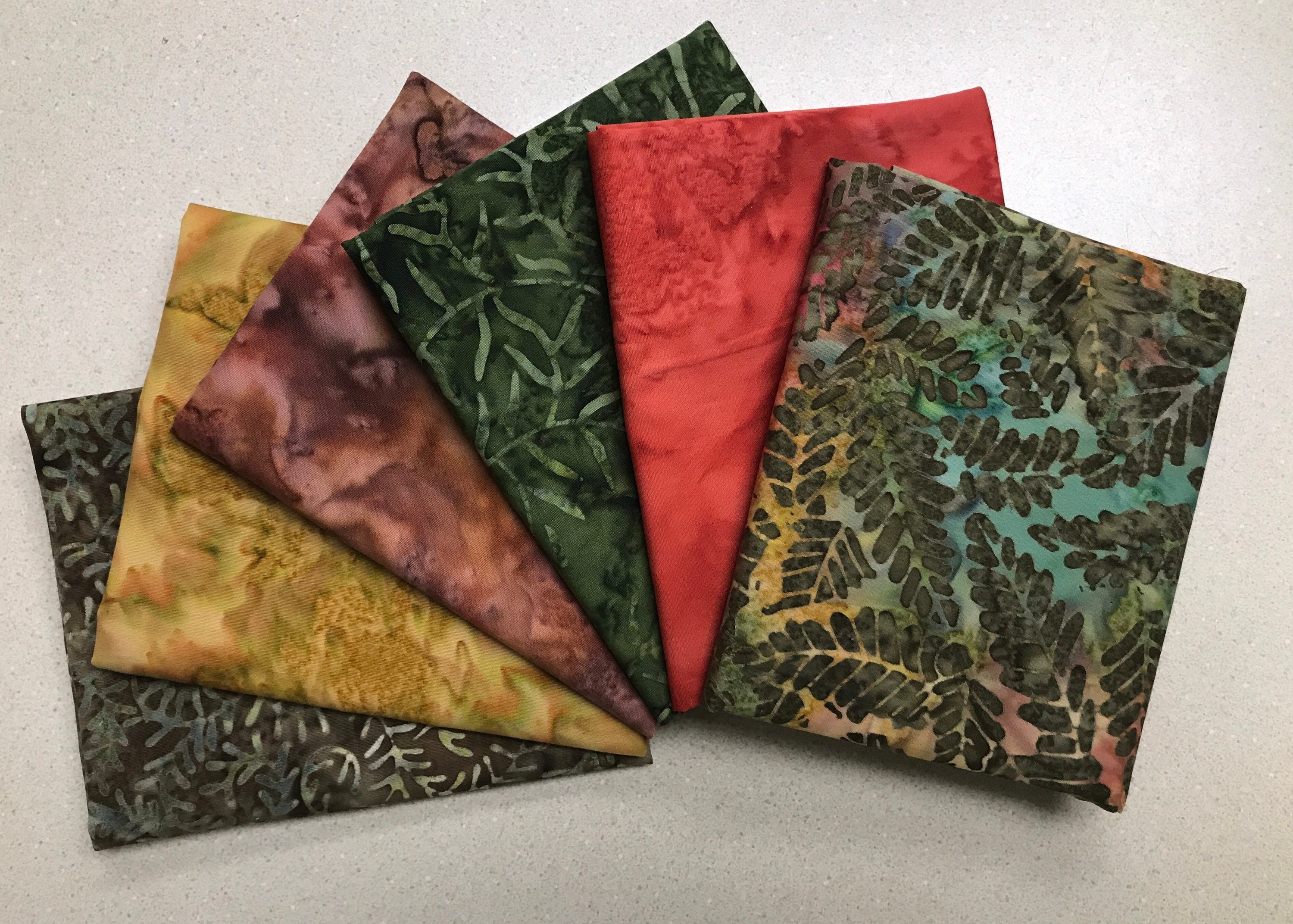 Fall Leaves Batik Fat Quarter Bundle 6 | Etsy