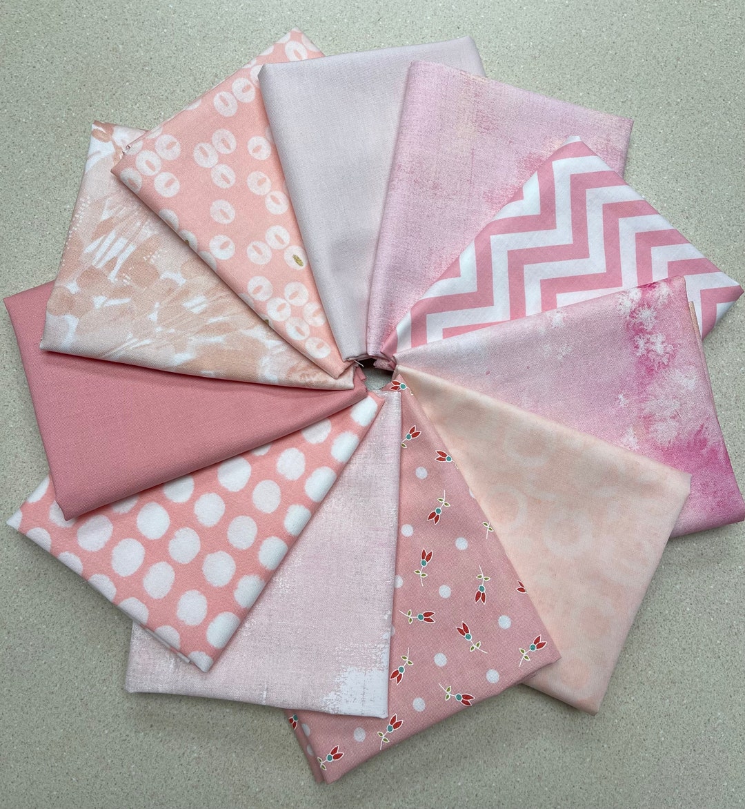Light Pink Fat Quarter Bundle 11 - Etsy