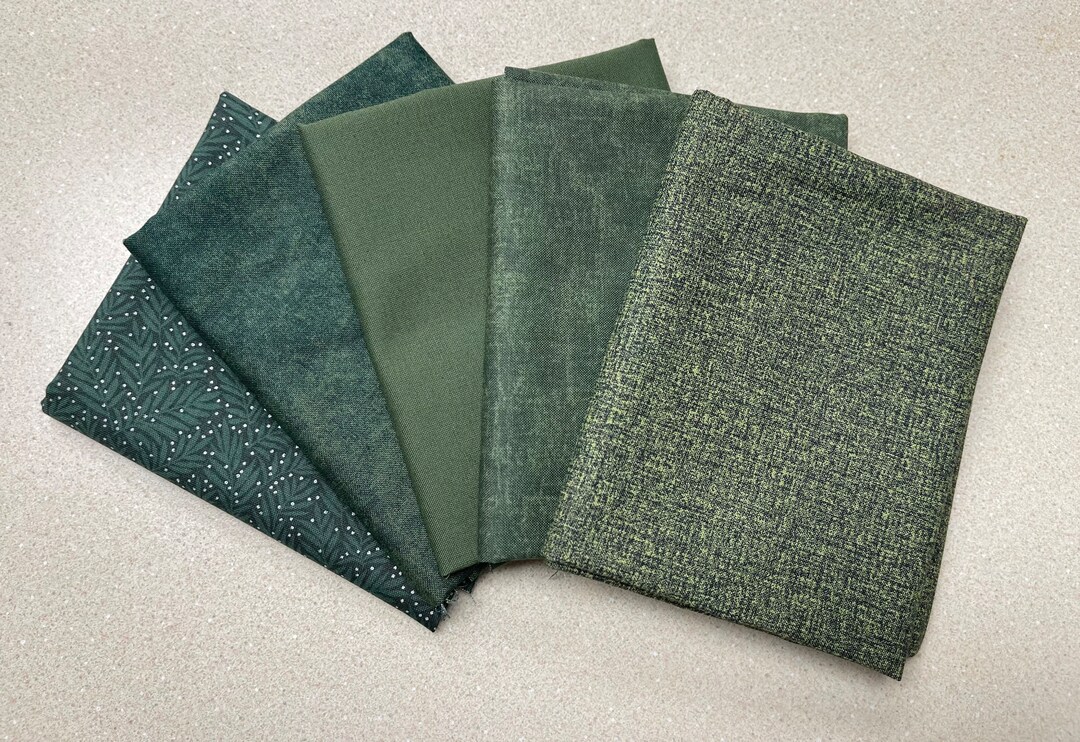 Green Fat Quarter Bundle 5 - Etsy