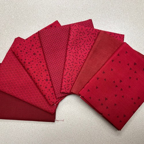 Fat Quarter Bundle of 10 Beautiful Red Tone Premium Cotton - Etsy