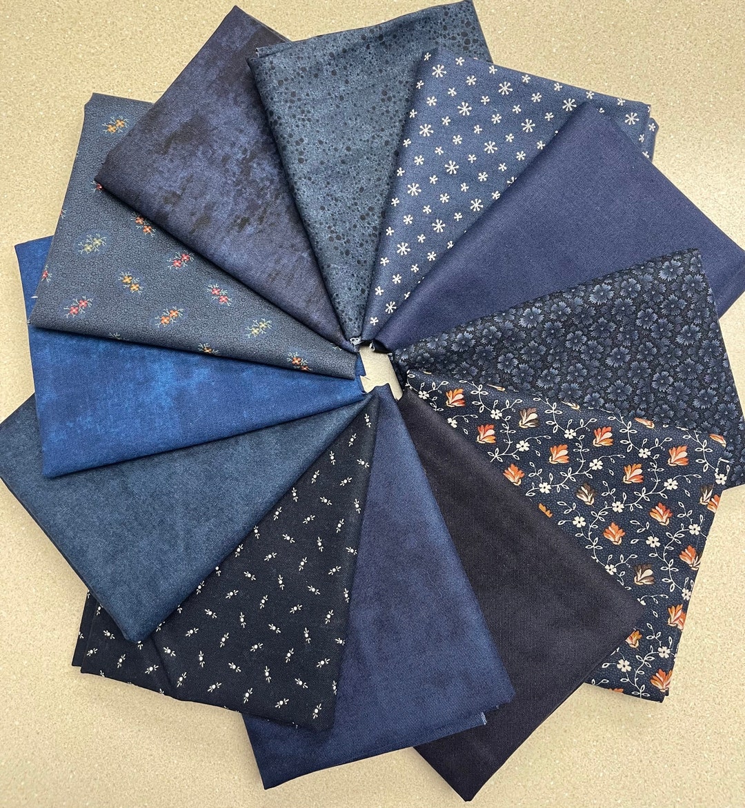 Blues Fat Quarter Bundle (12 Fat Quarters) - Etsy