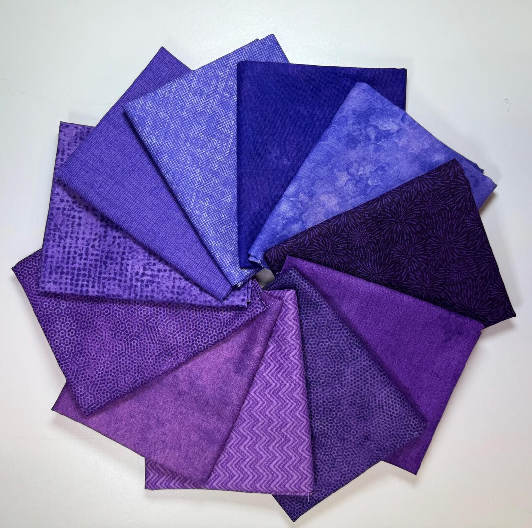 HAPPY! Pop of Purple Fat Quarter Bundle (11) - Etsy