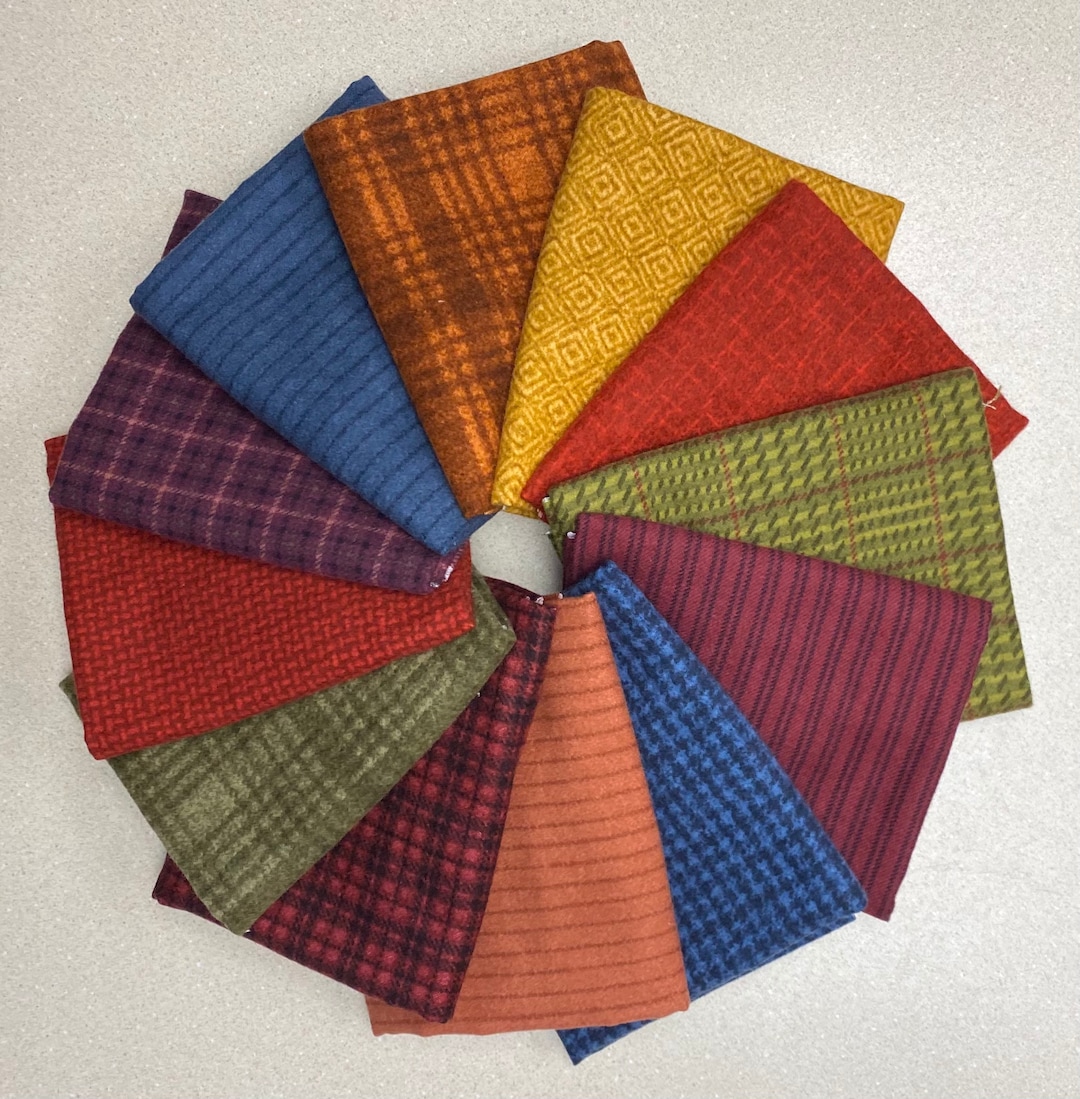 FUN Colorful Flannels Fat Quarter Bundle 12 - Etsy