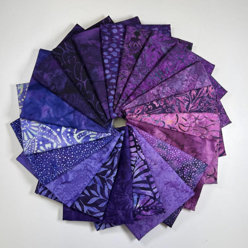 Purple Batik Fabric - Etsy