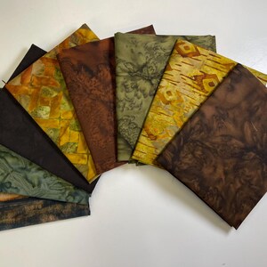 FABULOUS Earth Tones Batiks Fat Quarter Bundle 8 - Etsy