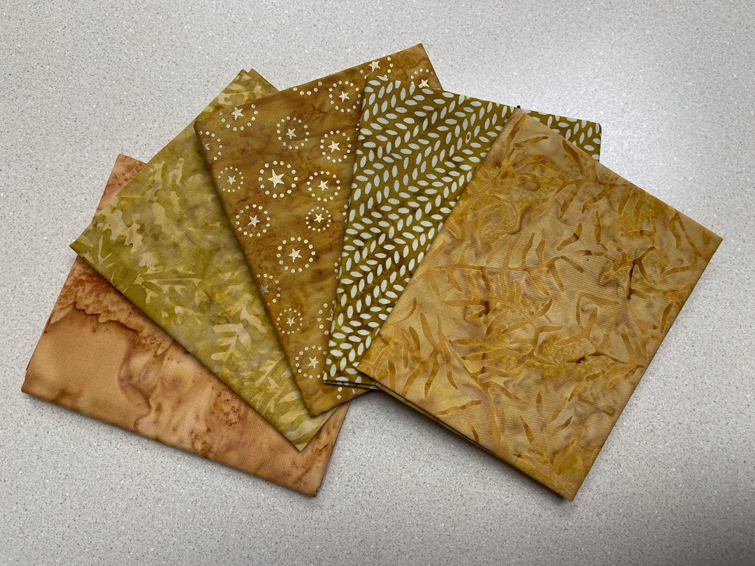 LAST ONE! Gold Batiks Fat Quarter Bundle (5) - Etsy