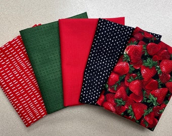 Strawberry Fat Quarter Bundle - Etsy