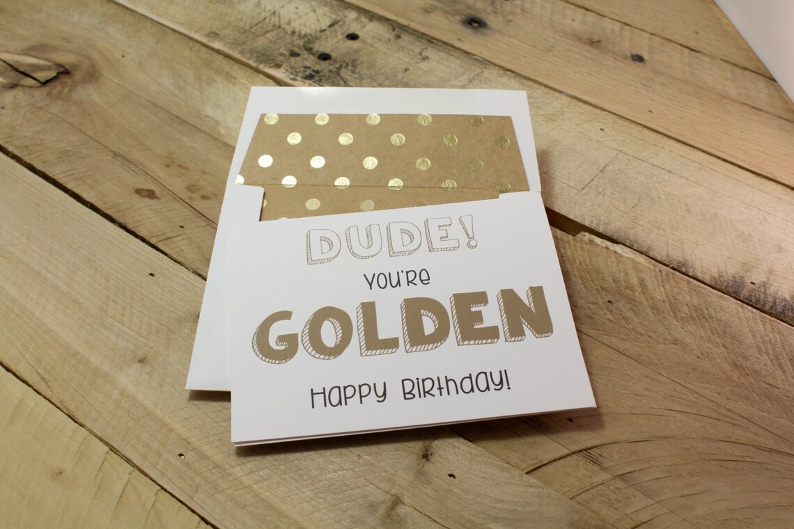 Golden Birthday Card Variety of Styles - Etsy