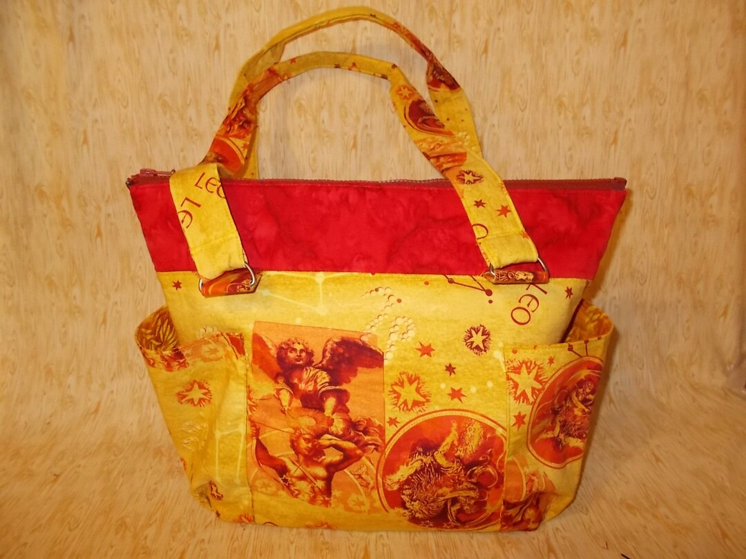 Leo Zodiak Horoscope Themed Purse or Diaper Bag Padded, Lined, Many ...