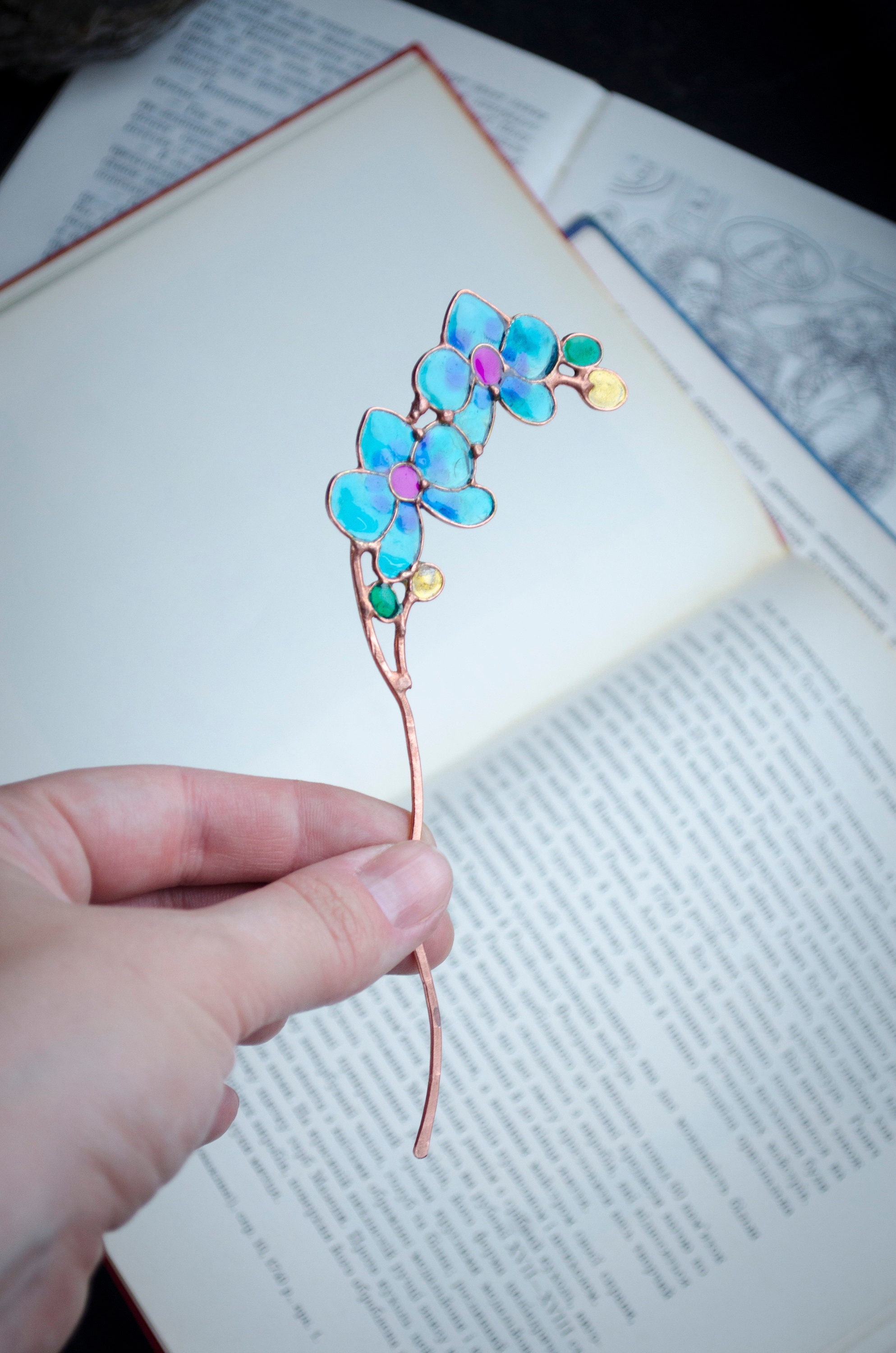 Orchid Bookmark Handmade bookmark Gift for booklover Book | Etsy