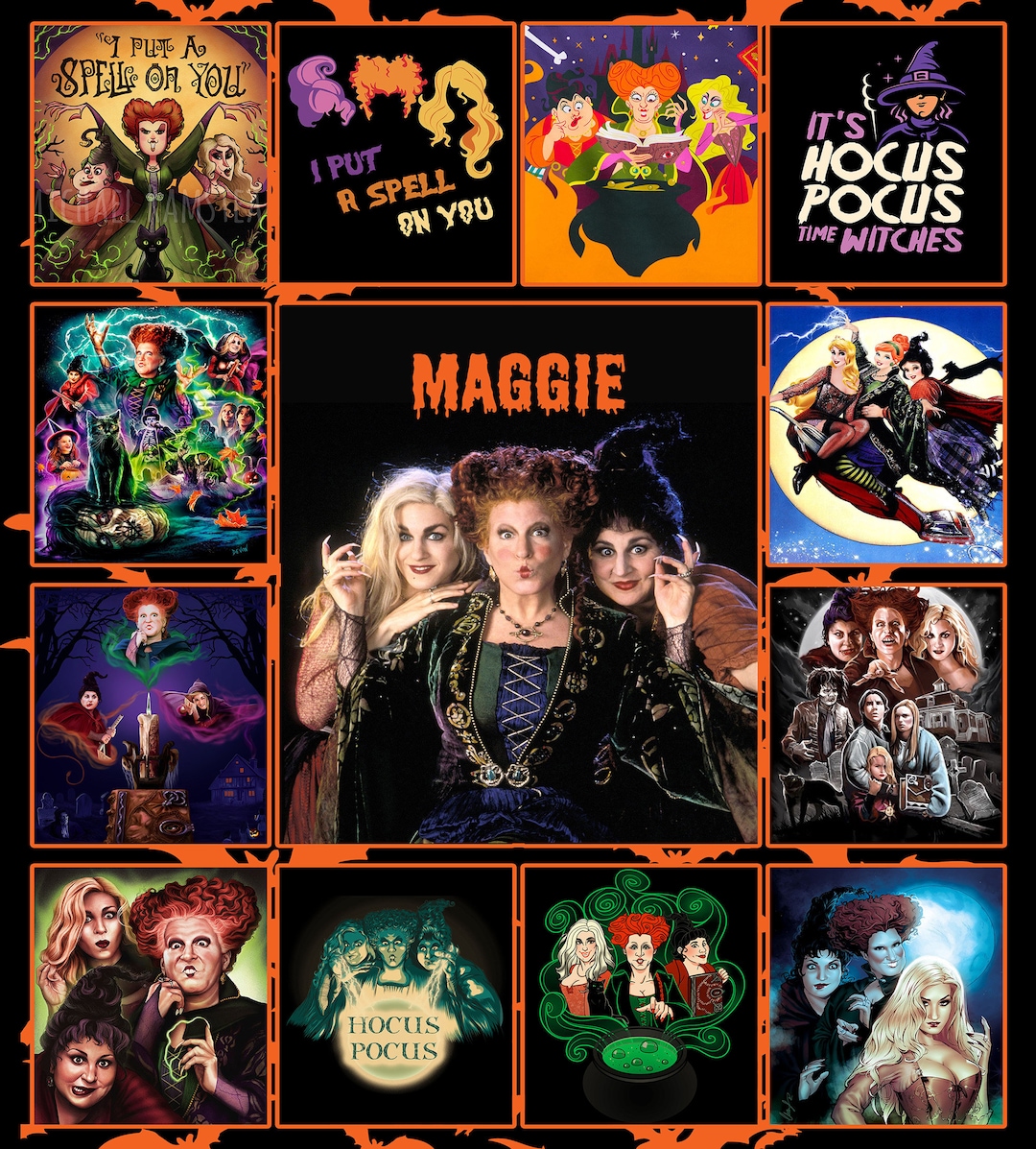 Customized Name Hocus Pocus Witches Halloween Quilt Fleece - Etsy