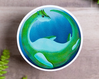 Cute Loch Ness Cryptid Glossy Sticker Paranormal Mythical Monster ...