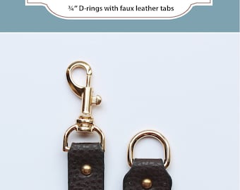 D Ring Leather Tabs - Etsy